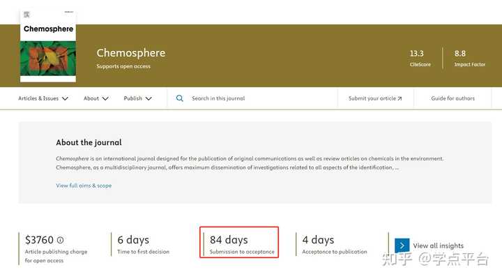 chemosphere还能投吗？ - 知乎