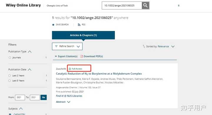 Wiley怎么免费下载文献？ - 知乎