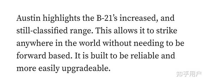 美军B21今天已经公布，其性能如何，和B2有何差异? - 知乎