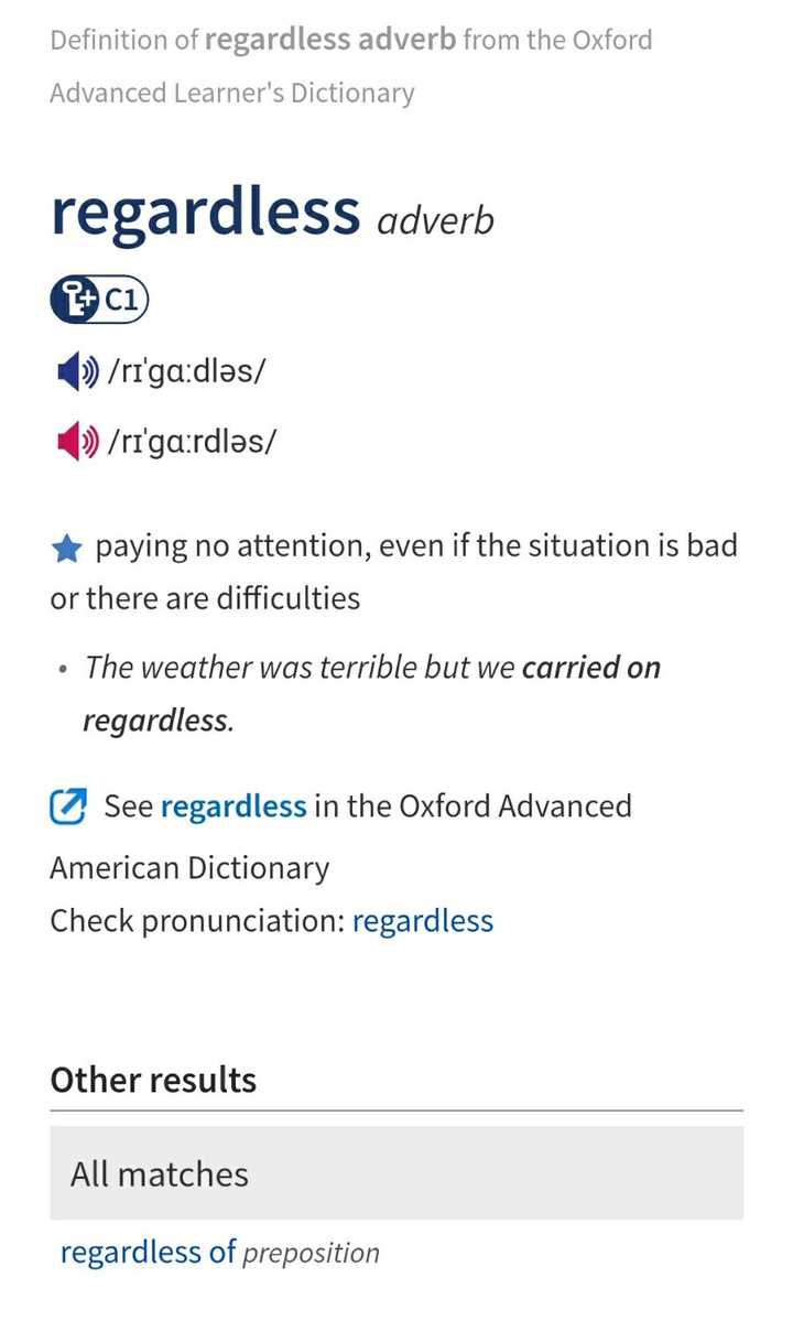 in spite of 与regardless of 区别在哪？如何用？ - 知乎