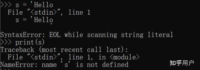 python 字符串缺少终止符怎么办？ - 知乎