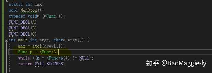 函数指针模板typedef void* (*Func)();然后执行Func A()为什么不报错？ - 知乎