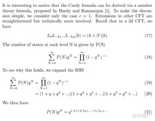 二维共形场论的 Cardy 公式是怎么推导出来的？它与微分同胚群又有什么联系？ - 知乎