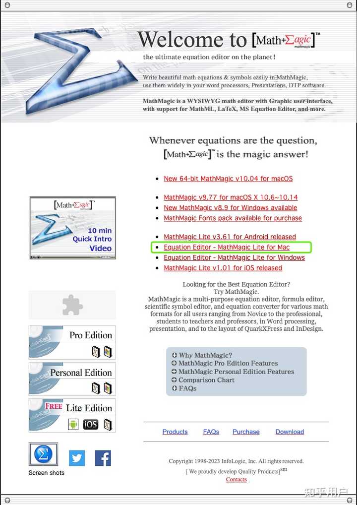 求推荐适用于Mac系统的公式编辑器？ - 知乎