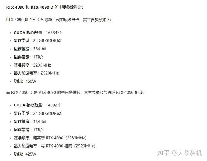 纯玩游戏的话，4090d和4090怎么选？ - 知乎