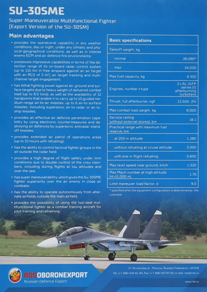 如何评价苏-30SM战斗机? - 知乎