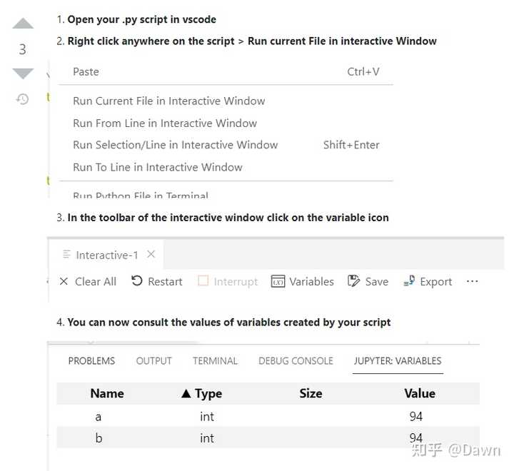 vscode如何像spyder的variable explorer一样查看变量的值？ - 知乎