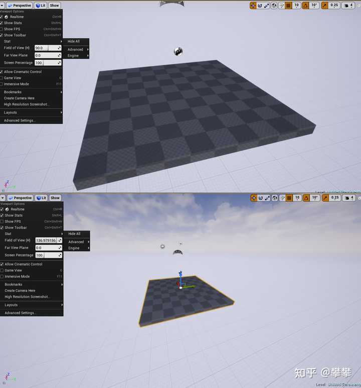 UE4默认视口FOV被进行了怎样的矫正？ - 知乎