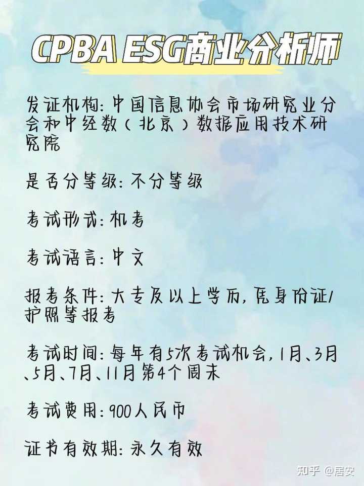 CPBA ESG怎么备考？ - 知乎