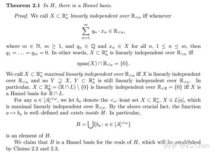如果把R看作是Q上的向量空间，它的基能否被显式写出来？ - 知乎
