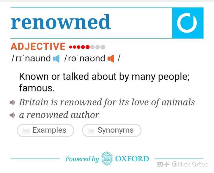 英语翻译中以…而闻名一词除了be famous for还有什么表达吗？ - 知乎