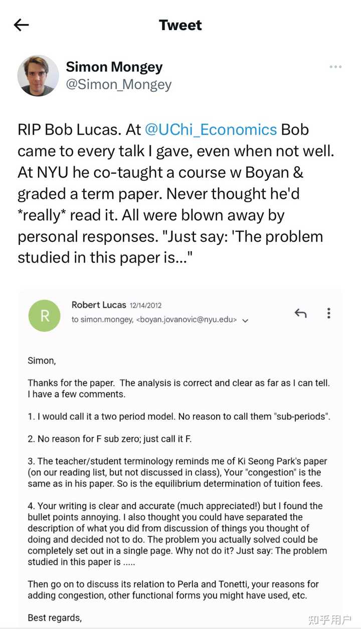 经济学家卢卡斯逝世，如何评价他一生的学问与贡献? - 知乎