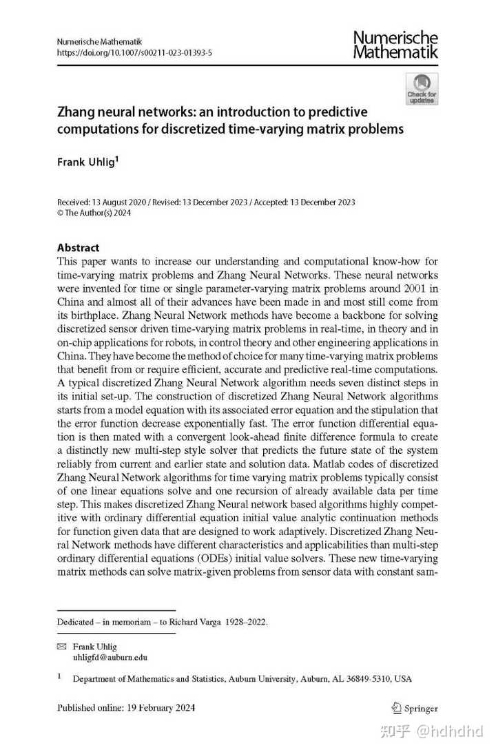 如何理解ZNN（zeroing neural network）神经网络？ - 知乎