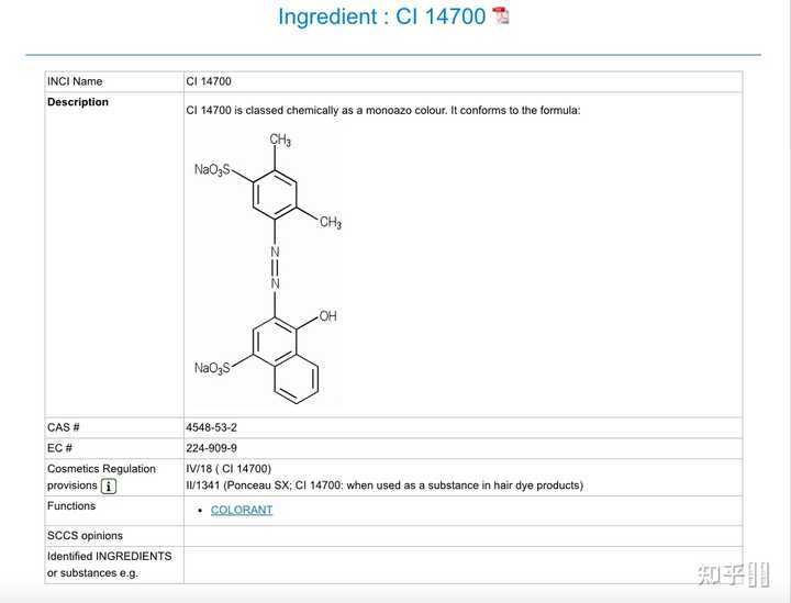 护肤品里添加的着色剂ci19140，ci14700，ci42090会对皮肤有影响吗？ - 知乎
