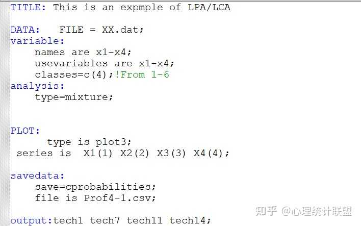 各位统计学大神，请问如何用mplus做潜在剖面分析LPA? - 知乎