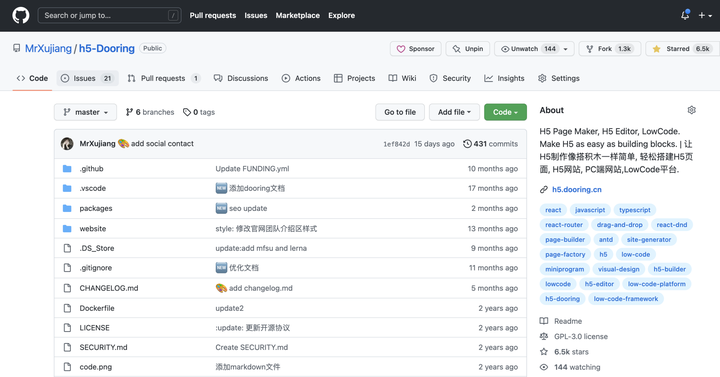 如何评价最近比较流行的H5-Dooring零代码搭建平台? - 知乎