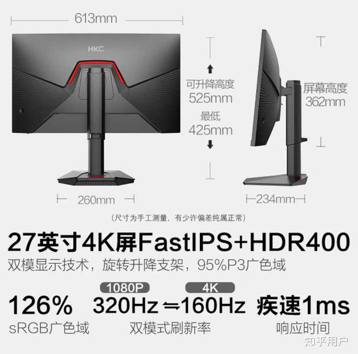 4k高刷显示器买hkc g27h7还是redmi g27u? - 知乎