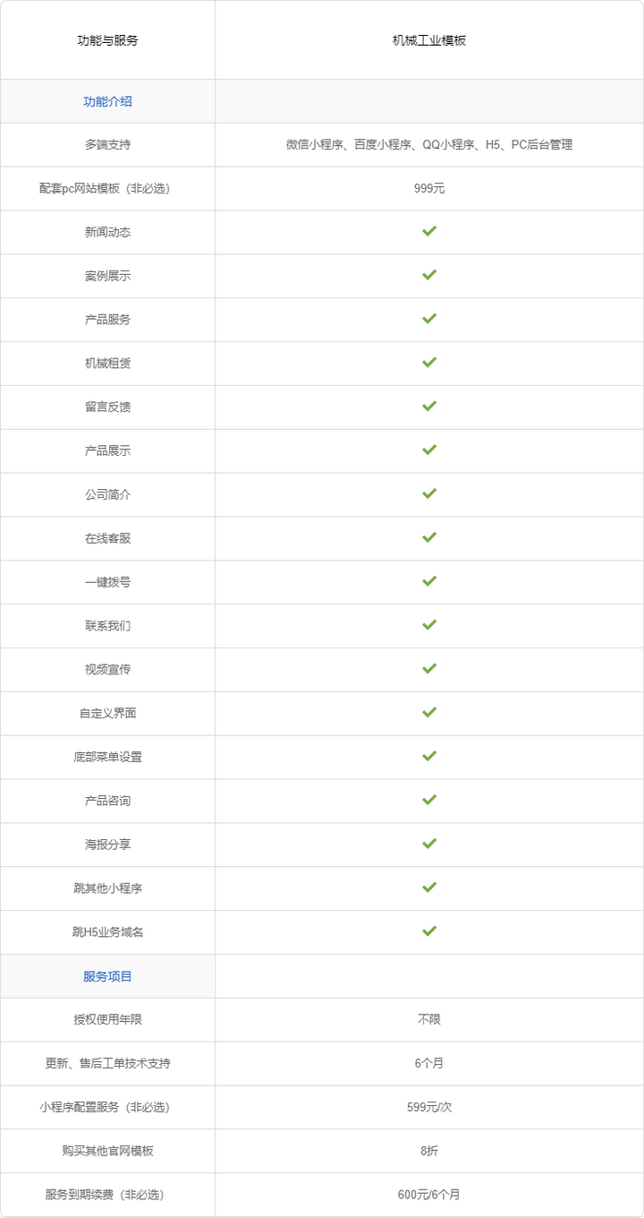 企业官网小程序(机械工业模板) Code掘金