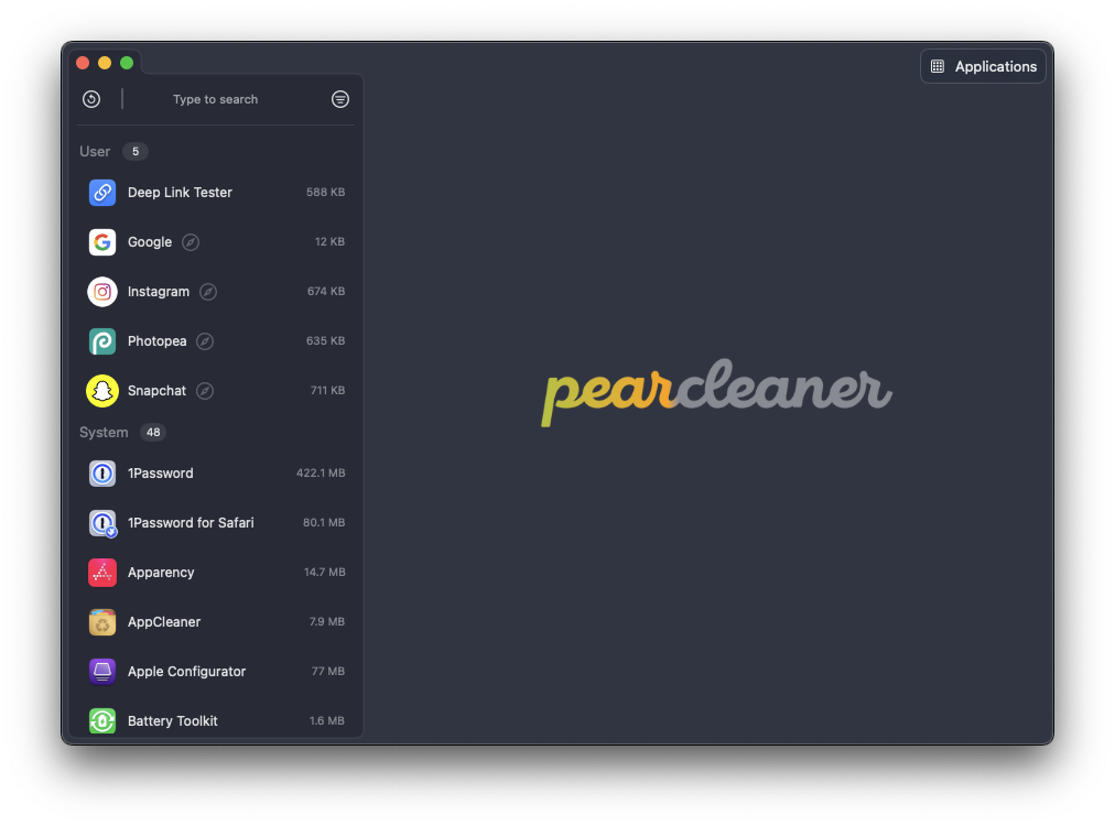 Pearcleaner：一款免费开源的 Mac 清理工具，可以深度清理应用残留、缓存垃圾等无用文件，释放磁盘空间