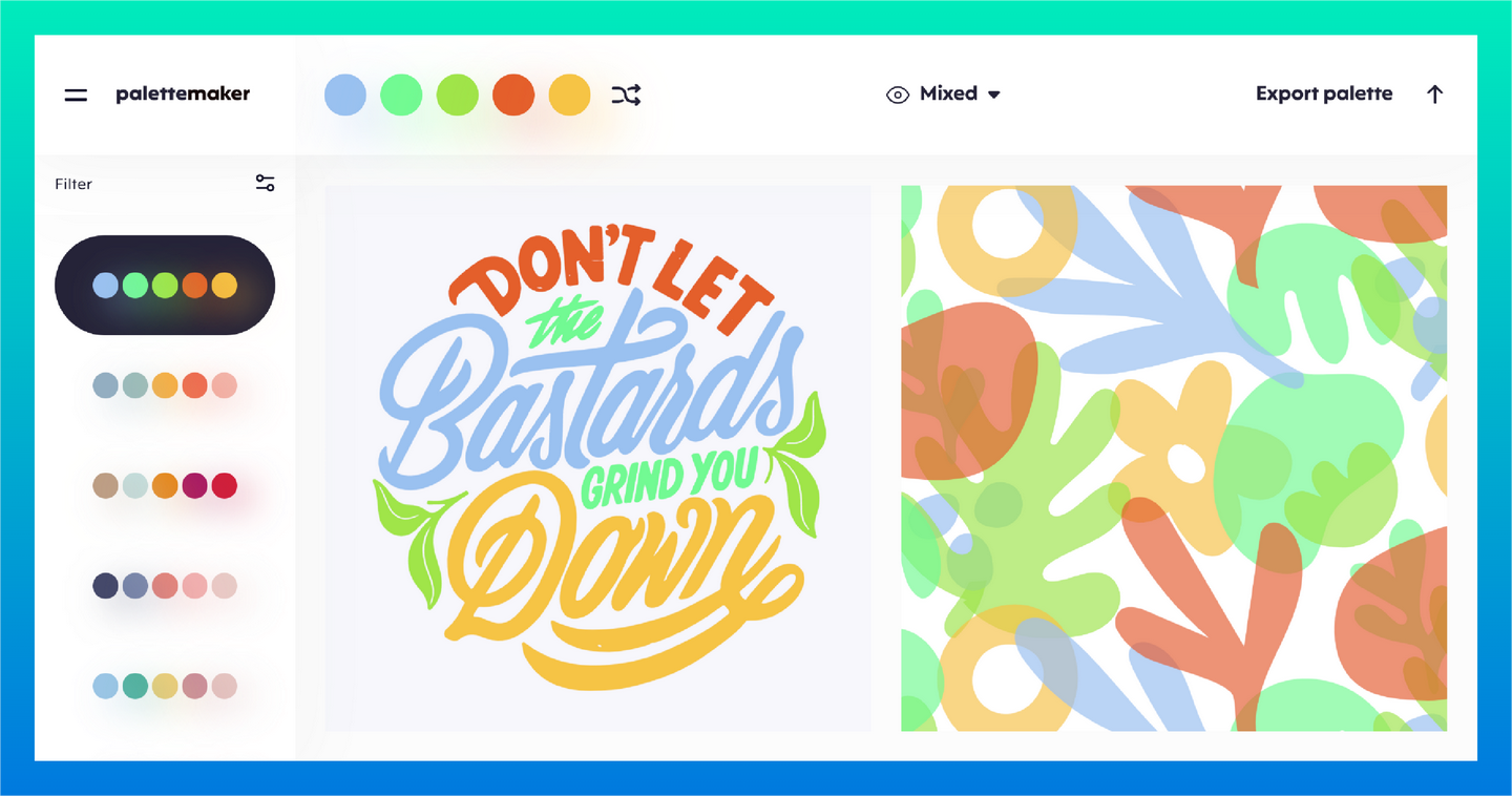 PaletteMaker：一款在线色彩生成器，快速生成理想配色方案的利器
