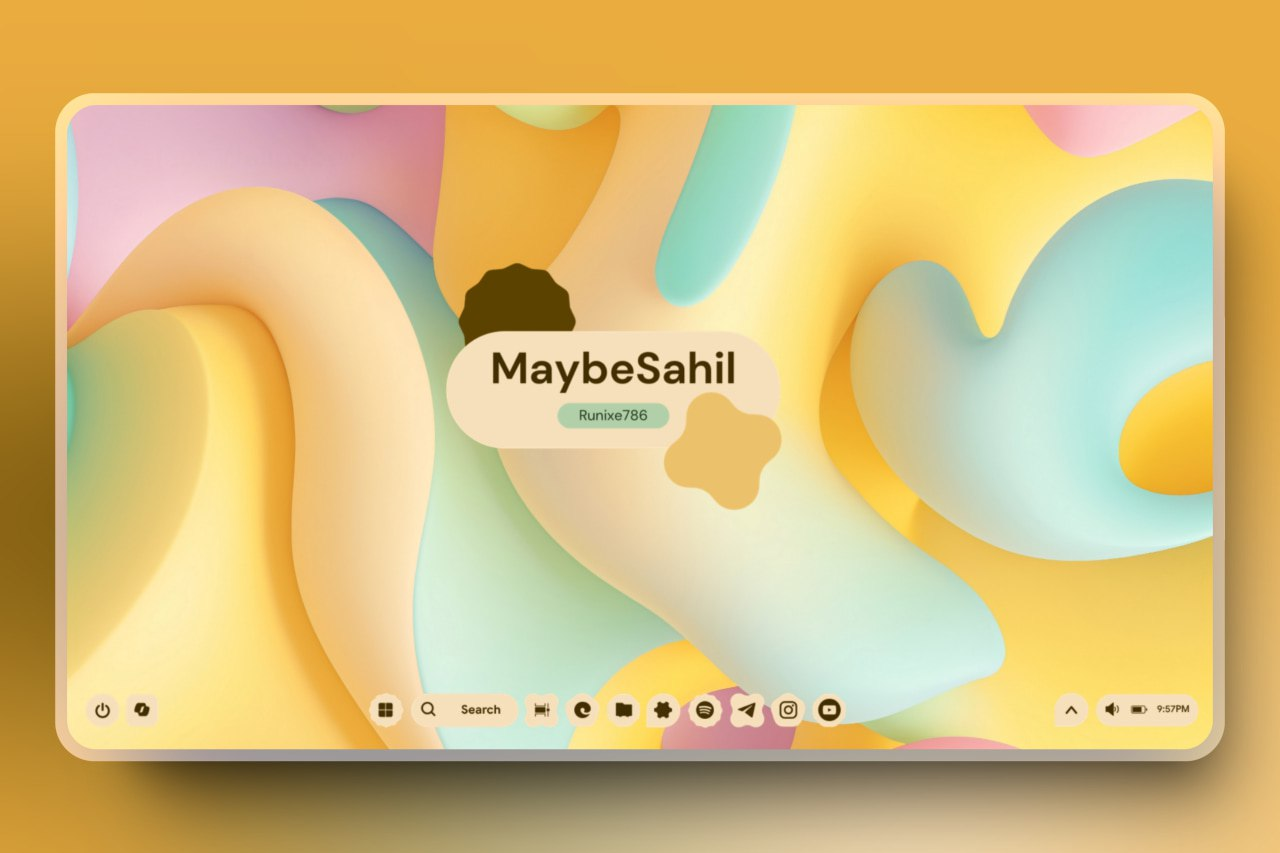 MD3-Windows：一个高颜值的动态小部件工具，能根据壁纸颜色自动调整界面，提供时钟、天气、音乐等多项功能