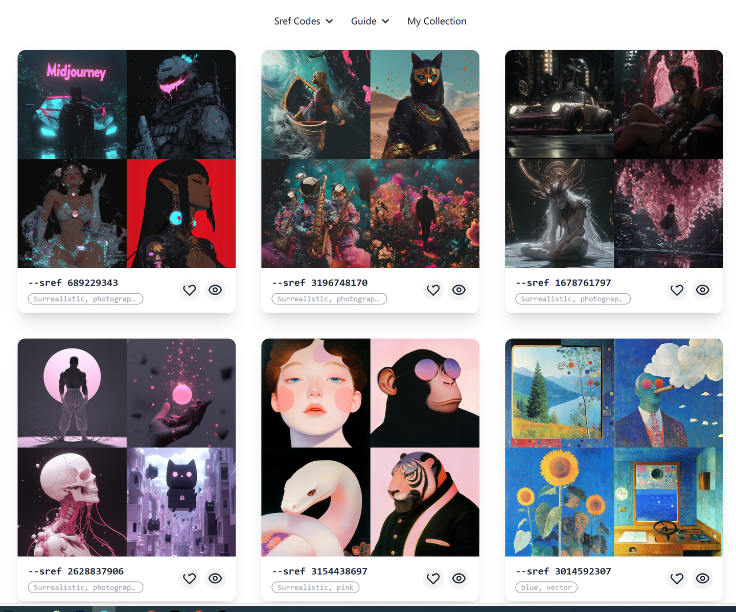 硬控MJ (Midjourney)全网最全sref码网站合集&博主推荐 - 喜好儿网