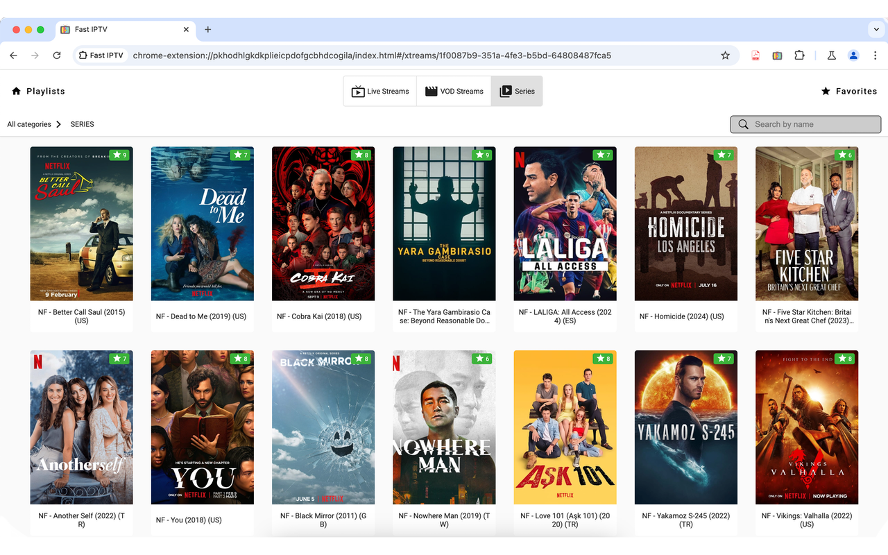 Fast IPTV：让你在浏览器上畅享免费的直播和点播的神器，播放IPTV播放列表（m3u、m3u8）、OTT内容和VOD
