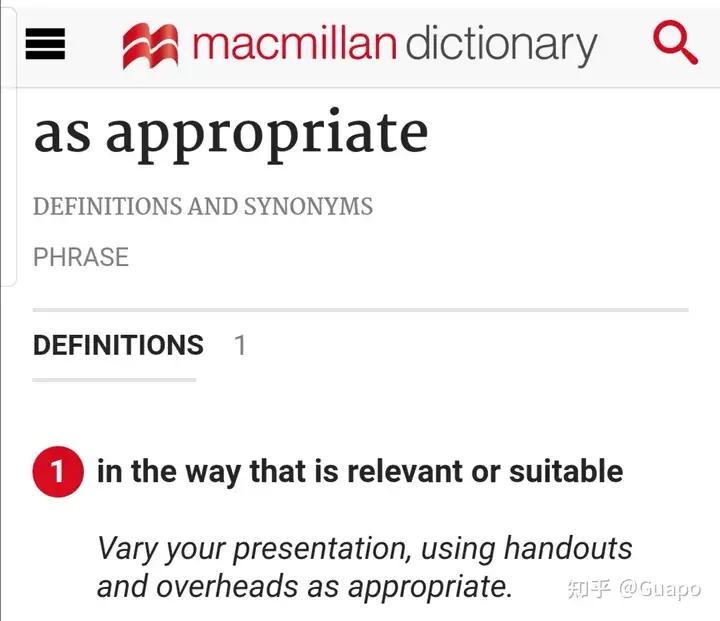 as appropriate 是什么用法做什么成分as什么意思? - 知乎