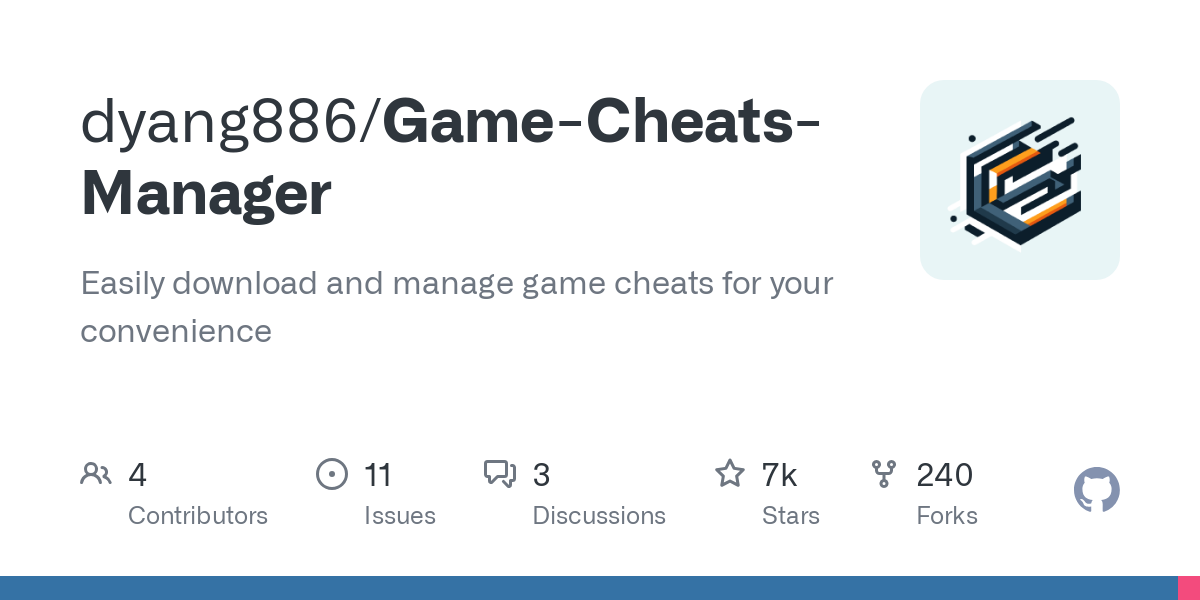 Game Cheats Manager：专为玩家设计的工具，让你轻松管理和下载各种游戏修改器，提升你的游戏体验！