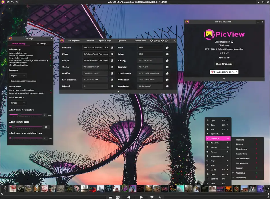 PicView：免费、快速且可定制的Windows图片浏览器