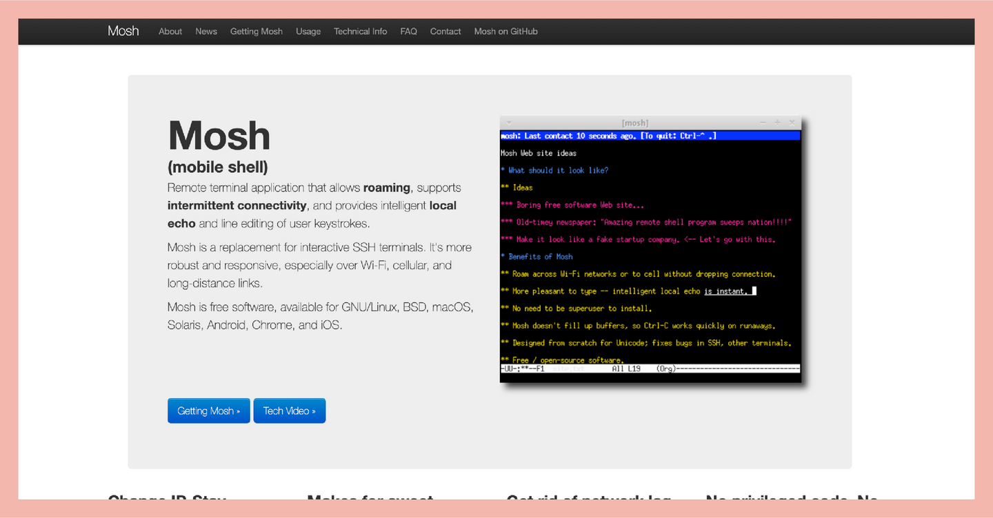 Mosh：一个名副其实的“移动 shell”，让远程终端连接不再掉线的神器