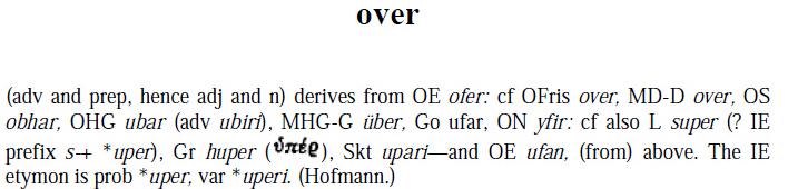 英语单词“over”为什么既是“结束”又是“超过”的意思？ - 知乎