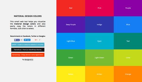 助你快速搭配 Material Design 配色方案的10款Web工具 - 知乎