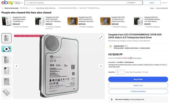 22TB只要2200多元！希捷官方开卖二手翻新硬盘 - 知乎