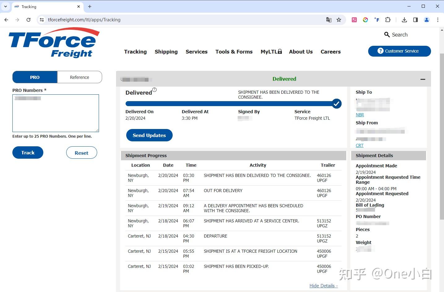25 家美国尾程派送卡车承运商及货物追踪网址介绍 - 知乎