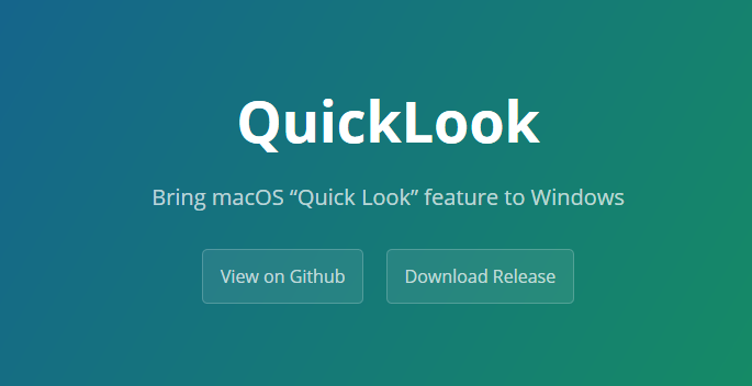 「QuickLook」在Windows快速预览各种文件 - 知乎