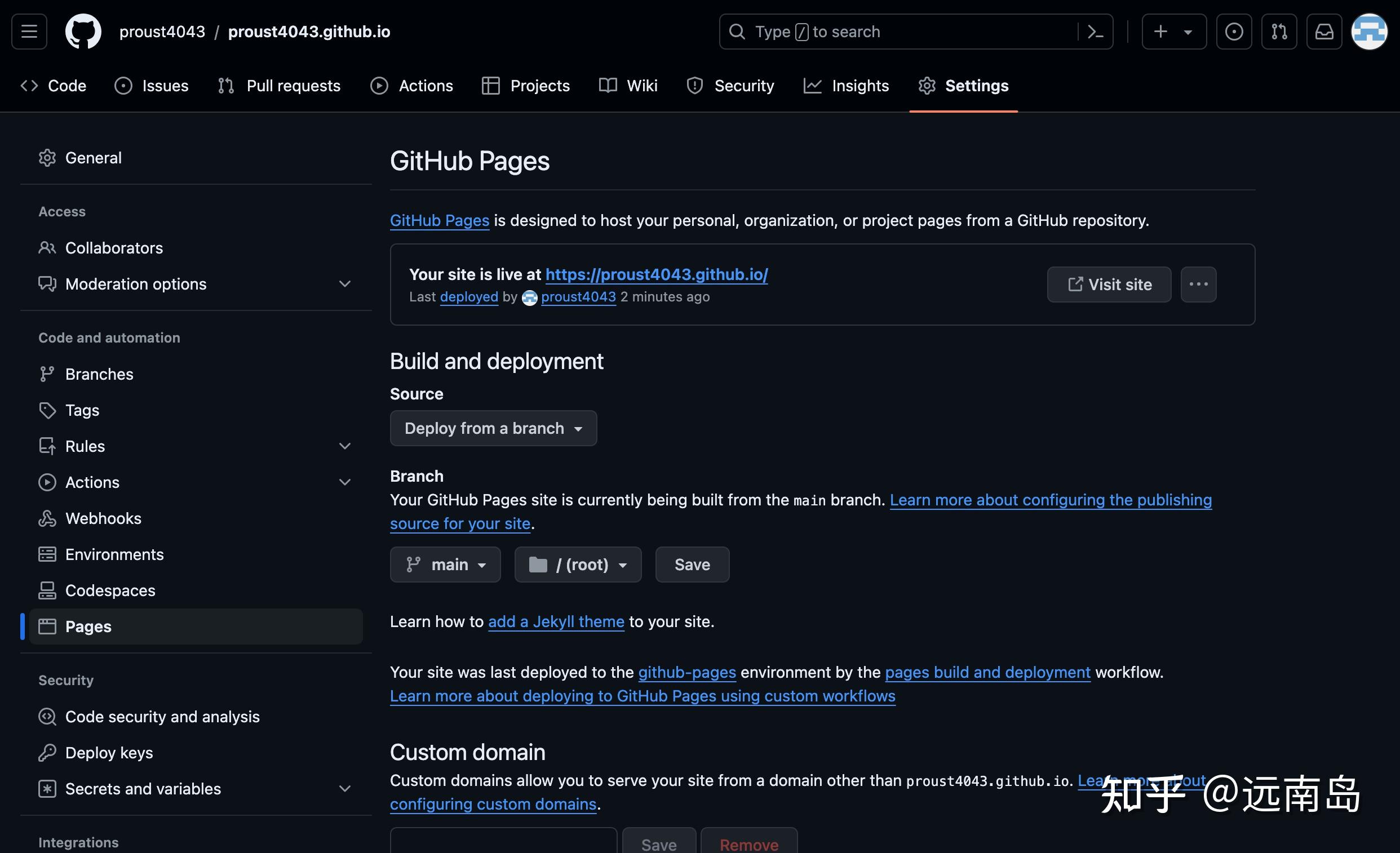如何用Github免费搭建网站并绑定自己域名（Github Pages注册+部署） - 知乎