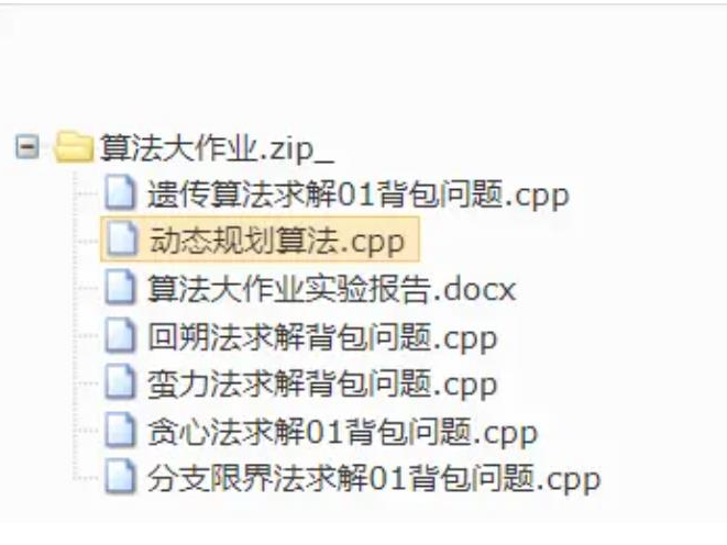 算法大作业 0 1背包问题求解六种方法综述 知乎
