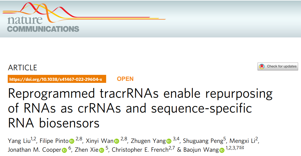 Nat Comm︱王宝俊团队揭示II型CRISPR系统crRNA-tracrRNA配对的可编程性机制及其RNA检测应用 - 知乎