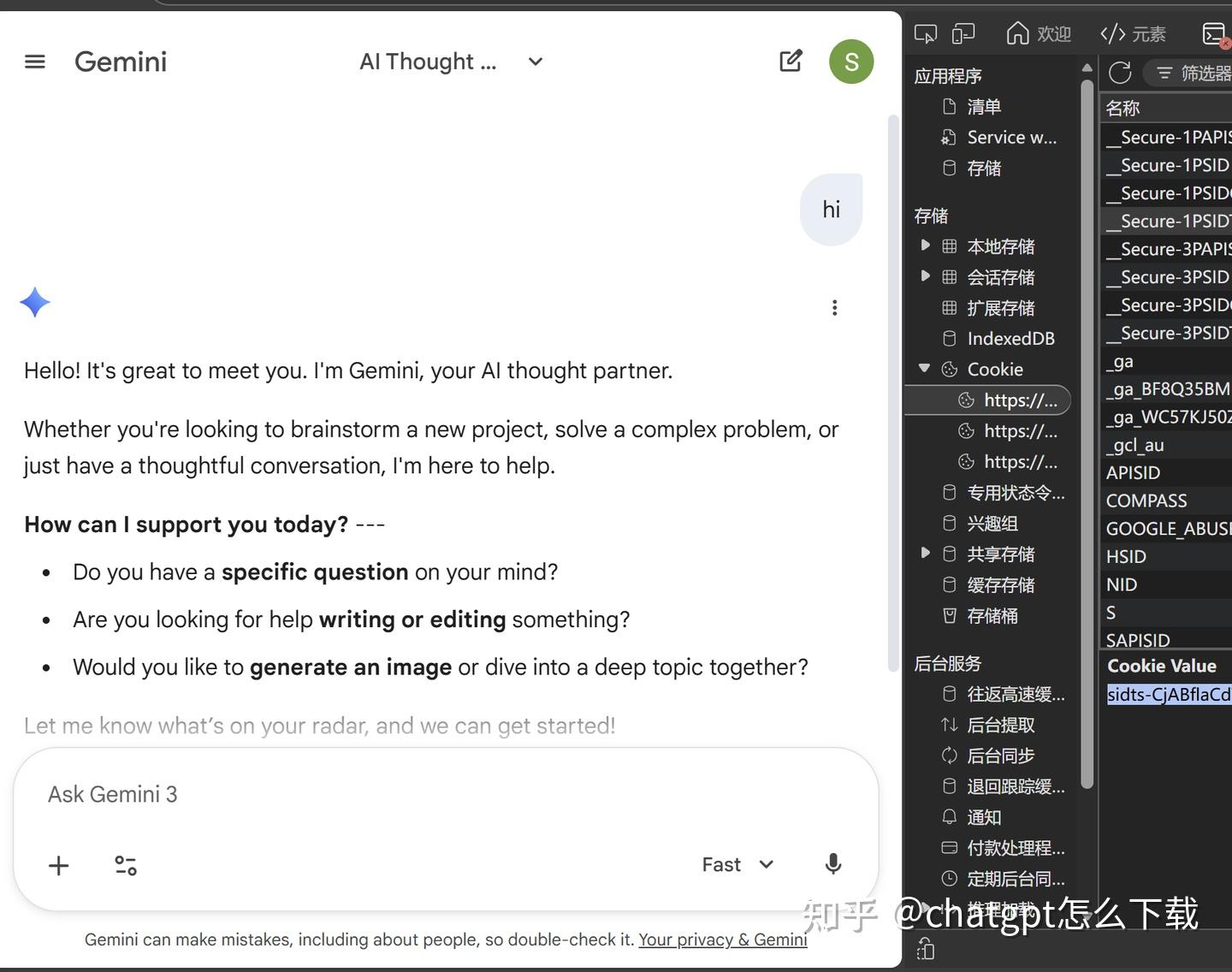 用谷歌Gemini总是提示“Something went wrong”怎么解决？ - 知乎