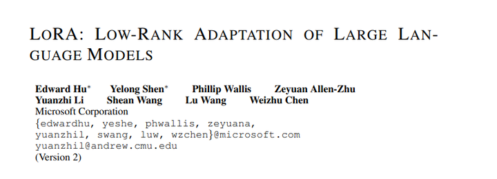 LoRA：Low-Rank Adaptation of Large Language Models——大语言模型的低秩调节方法 - 知乎