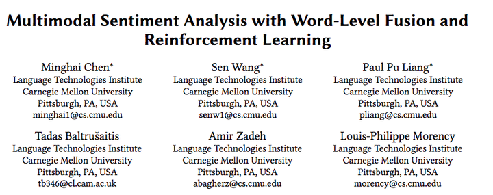 【略读+翻译】Multimodal Sentiment Analysis with Word-Level Fusion andReinforcement Learning - 知乎