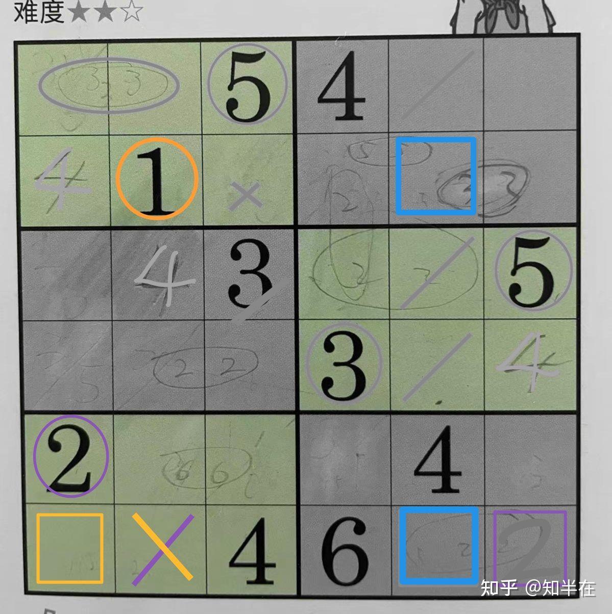 求解中级六宫数独？ - 知乎