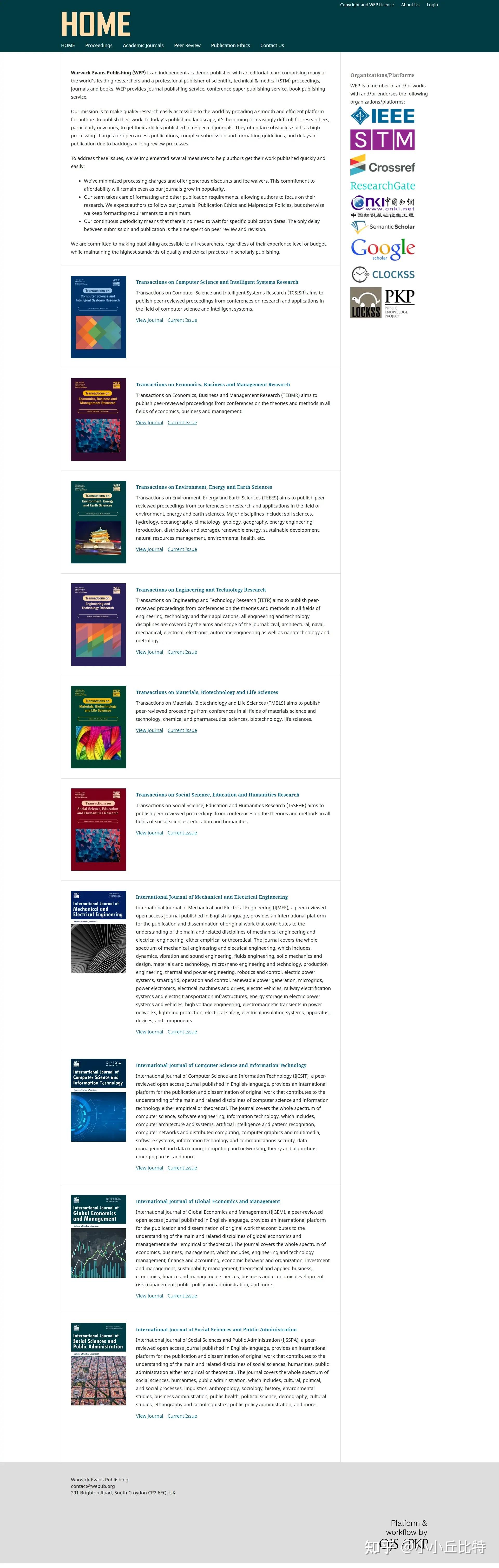 Warwick Evans Publishing (WEP)旗下英文普刊征稿 - 知乎