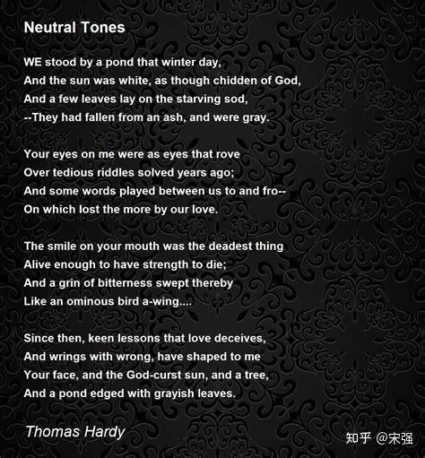 Thomas Hardy(托马斯·哈代)《Neutral Tones》《中性色调》解析 - 知乎