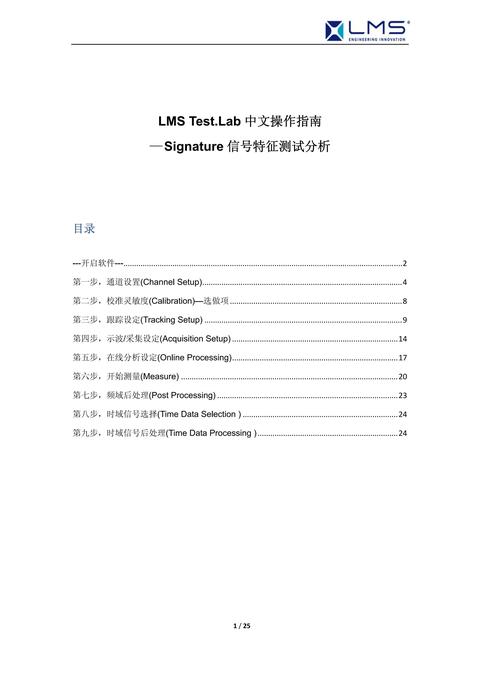 LMS .Test.Lab中文操作指南--LMS Signature信号特征测试分析 - 知乎