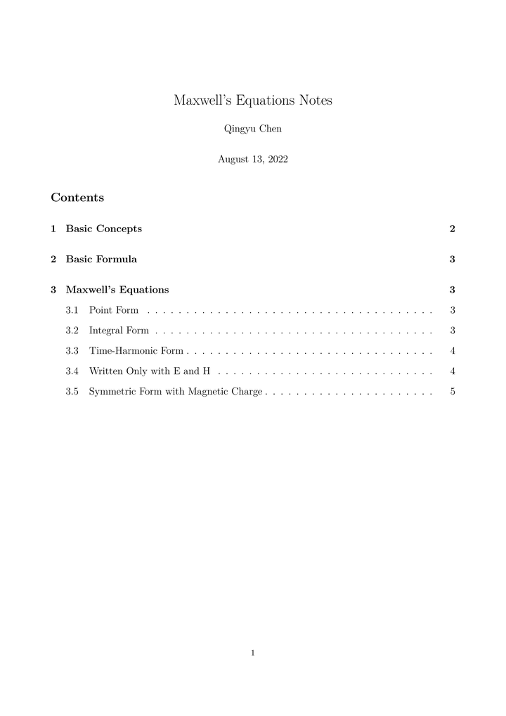 Maxwell's Equations Notes - 知乎