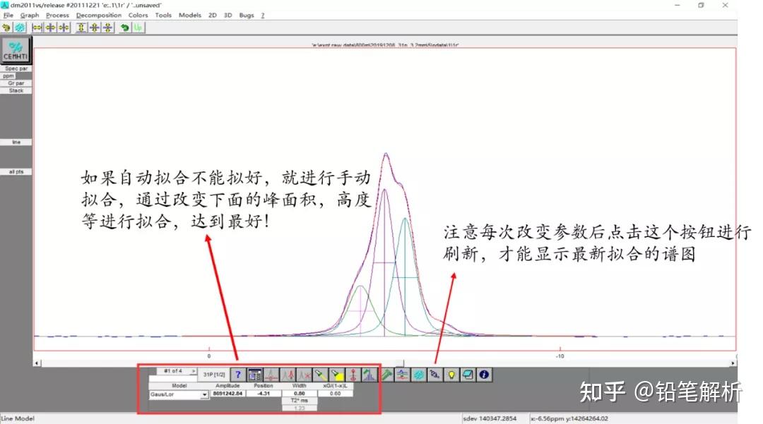 【固体核磁】DMFIT分峰拟合方法 - 知乎