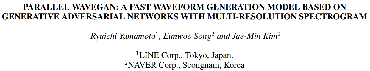 声码器之Parallel WaveGAN - 知乎