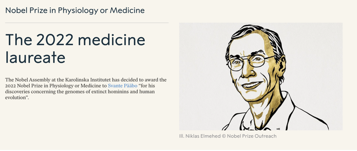 瑞典科学家Svante Pääbo获2022年诺贝尔生理学或医学奖 - 知乎